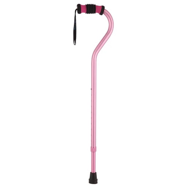 Standard Offset Walking Cane Adjustable Aluminum Pink - Walmart.com