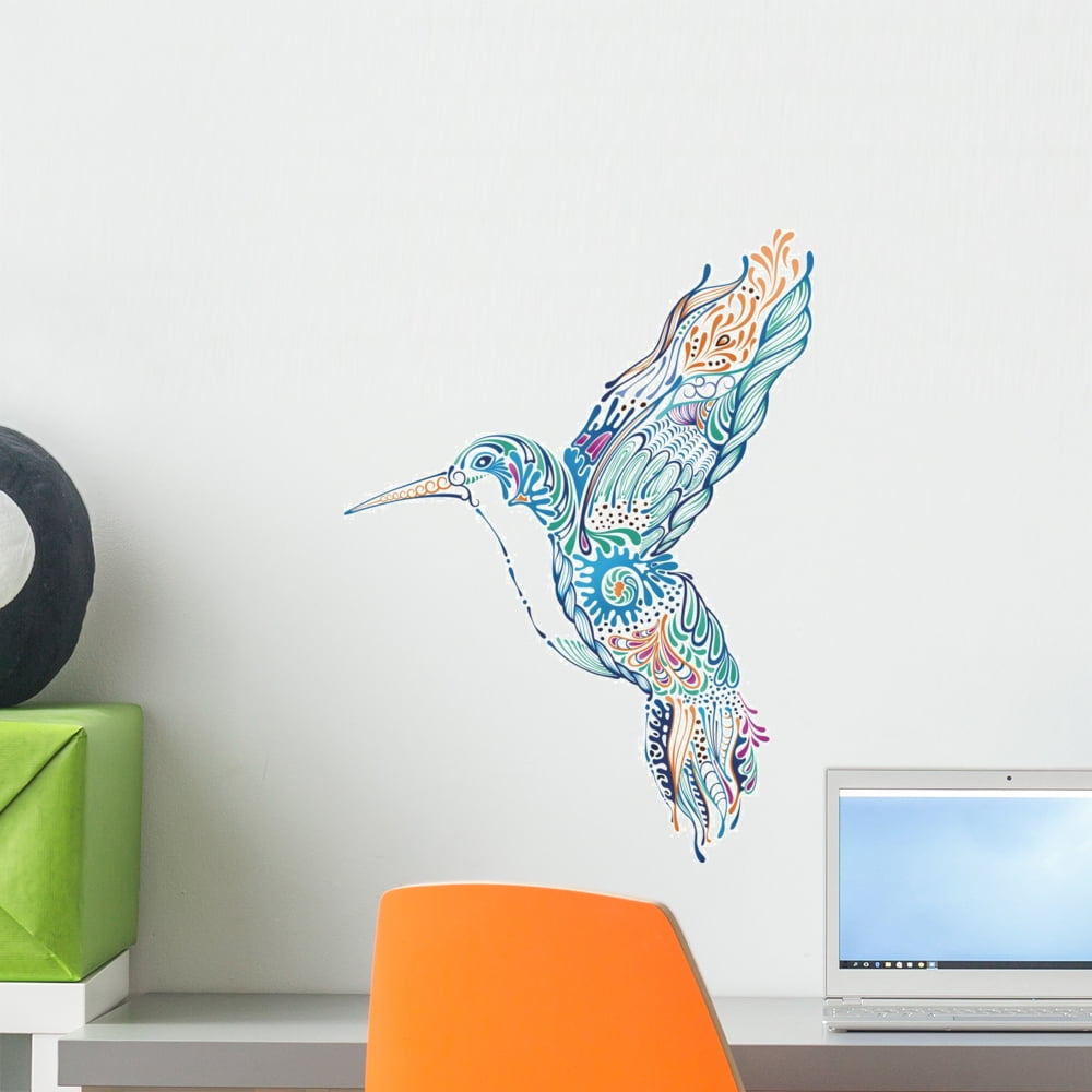 Hummingbird Wall Decal by Wallmonkeys Peel and Stick Graphic (18 in H x ...