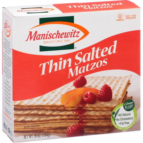 Manischewitz Thin Salted Matzos, 10 oz, (Pack of 12) - Walmart.com