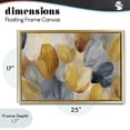 Stupell Industries Warm Oblong Layered Shapes Gold Framed Floater ...