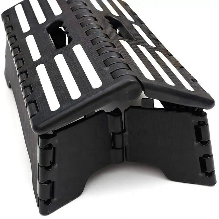 Portable Folding Step Stool 5 Inch Portable Step Stool for Adults with Handle for Kids Elderly Suitable for Kitchen Bathroom Toilet Black