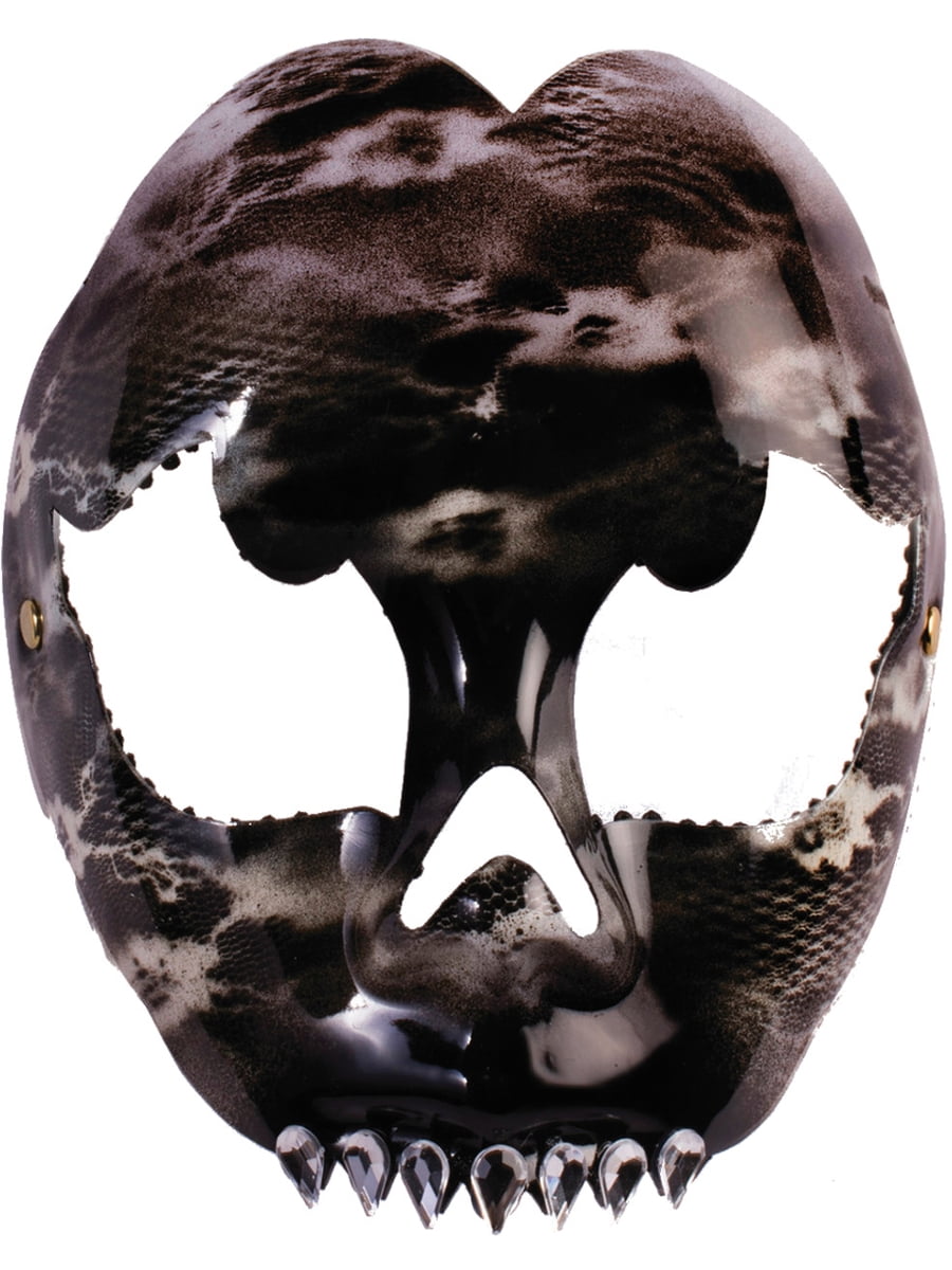 Forum Novelties Adult Black Scary Diamond Skull Fang Mask Costume ...