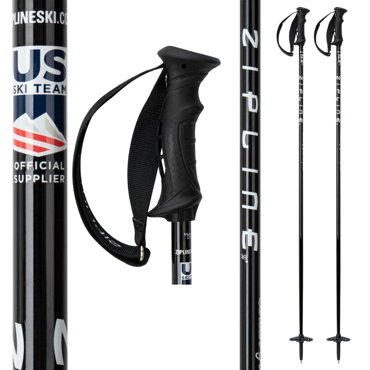 Zipline Blurr 16.0 Graphite Composite Ski Poles - Walmart.com