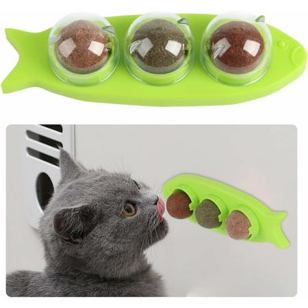 Catnip Balls, Edible Wall Mounted Catnip Candy, 3 in 1 Catnip Ball ...
