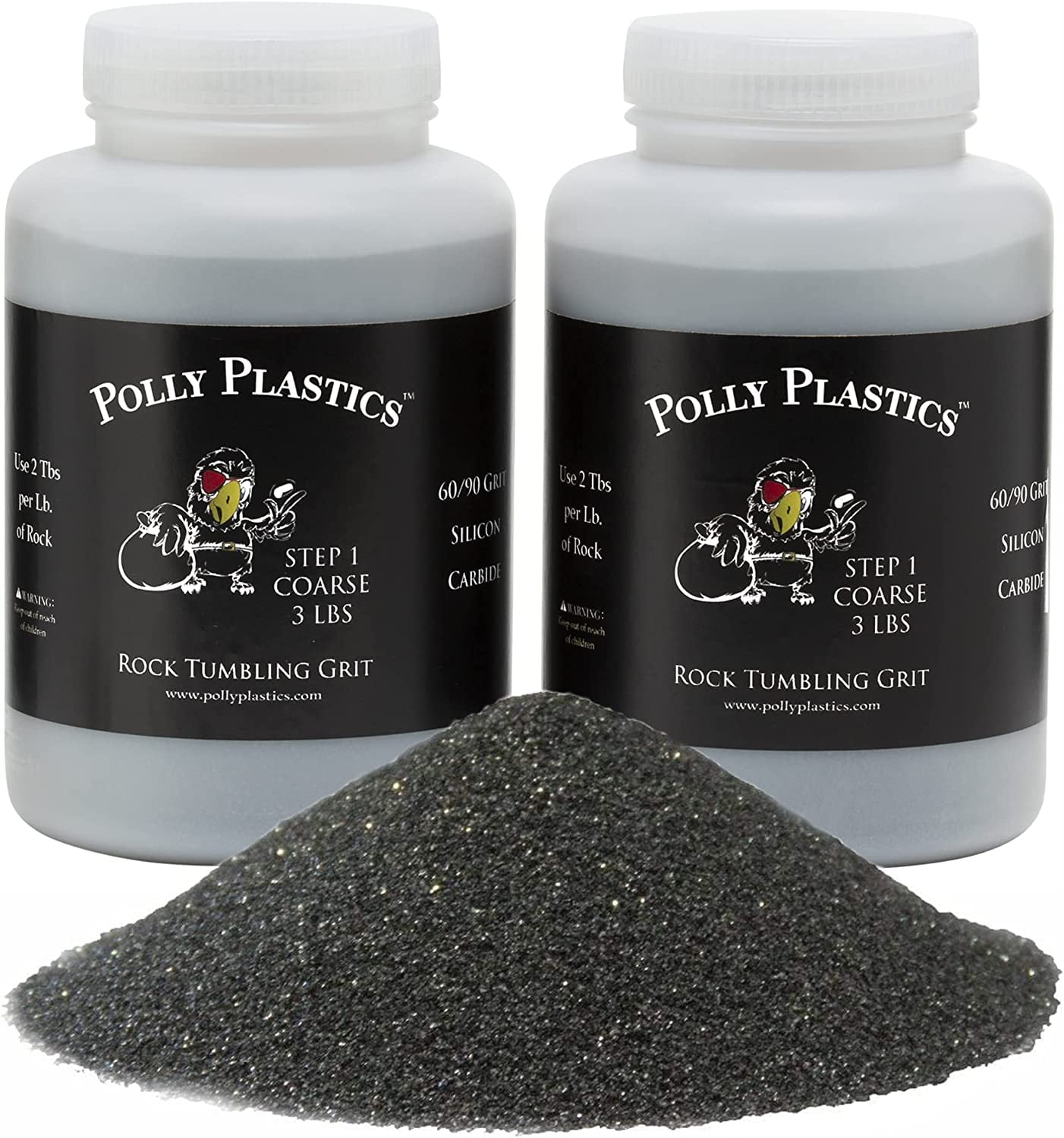 Polly Plastics Rock Tumbler Media Grit Refill, Coarse 60/90 Silicon ...