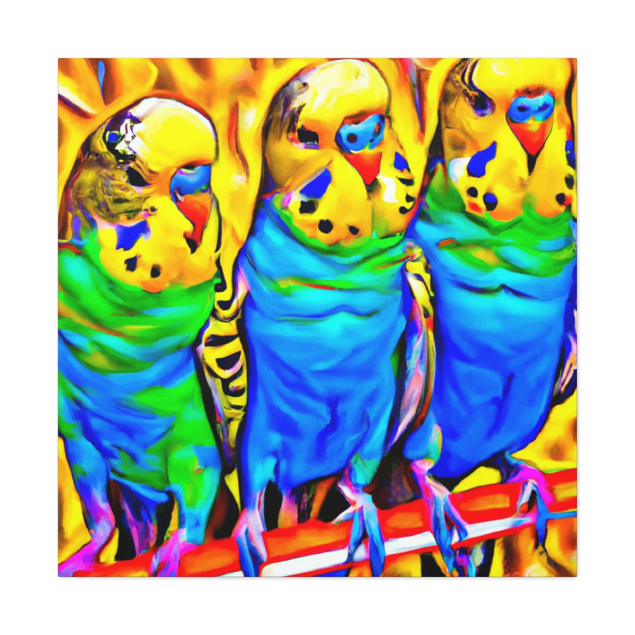 Parakeets in Pop Art - Canvas - Walmart.com