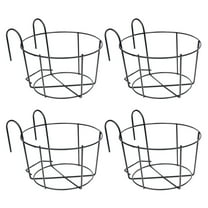 4pcs Hanging Railing Flower Pot Holders Plant Iron Racks Fence Metal ...