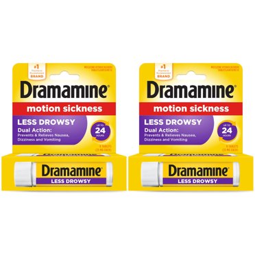 Dramamine Less Drowsy Formula Tablets - 8 Ea - Walmart.com