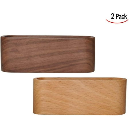 Wooden Business Card Holder,2 Pieces Business Card Stand Name Card ...