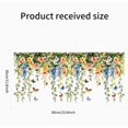 2PC Green Plant Vine Flower Butterfly Wall Decals - Self-Adhesive ...
