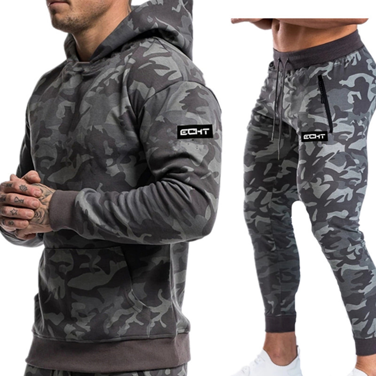 Click here for Juranmo Mens Sweatsuits Camo Print Hoodie Sweatshi... prices