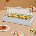 Cold Food Buffet Server, 6L Stainless Steel Ice Food Serving Display ...