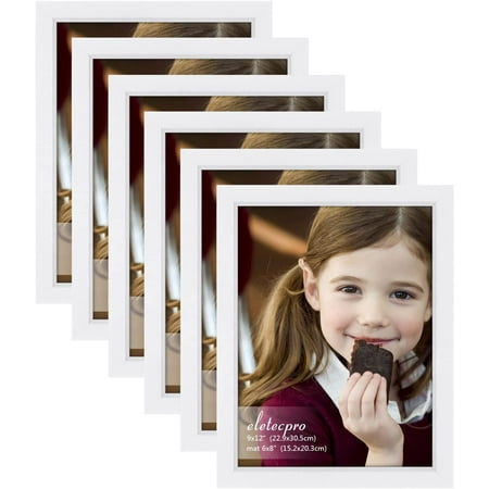 Diayung 11x14 Picture Frame Set of 6, Rustic Wood Pattern Picture Frame ...