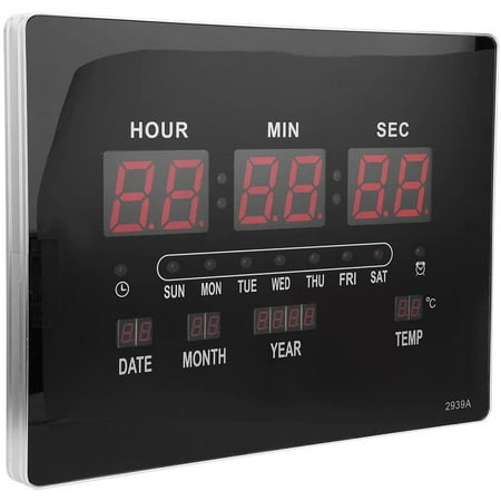 Digital Clock Large Display LED Electric Alarm Clocks with Indoor ...