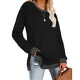 Swqzvt Womens Fall Tops Long Sleeve Shirts Crewneck Loose Casual