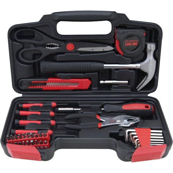 DEKO 198 Piece Home Repair Tool Kit, Wrench Plastic Toolbox with ...