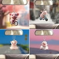 Cute Pig Car Hanging Ornament, Lucky Piggy Car Rear View Mirror Pendant ...