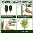 7ft Artificial Palm Tree with White Pot Realistic Leaves 18 Adjustable ...