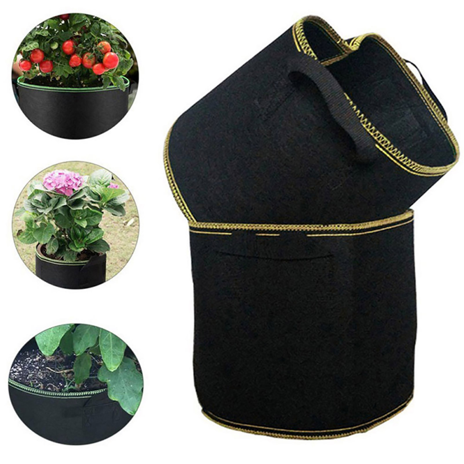Travelwant Fabric Plant Grow Bags with Handles Heavy Duty Nonwoven ...