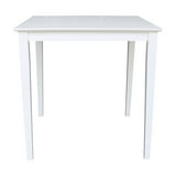 Solid Wood 36 inch Square Dining Table in White - Walmart.com