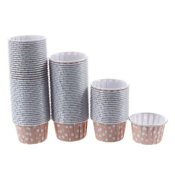 100Pcs Cupcake Paper Baking Cups Wrapper Liners Cake, Foil Cupcake ...