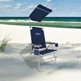 Cabana Beach High Back Beach Chair with Canopy, 225lb Capacity, Navy ...