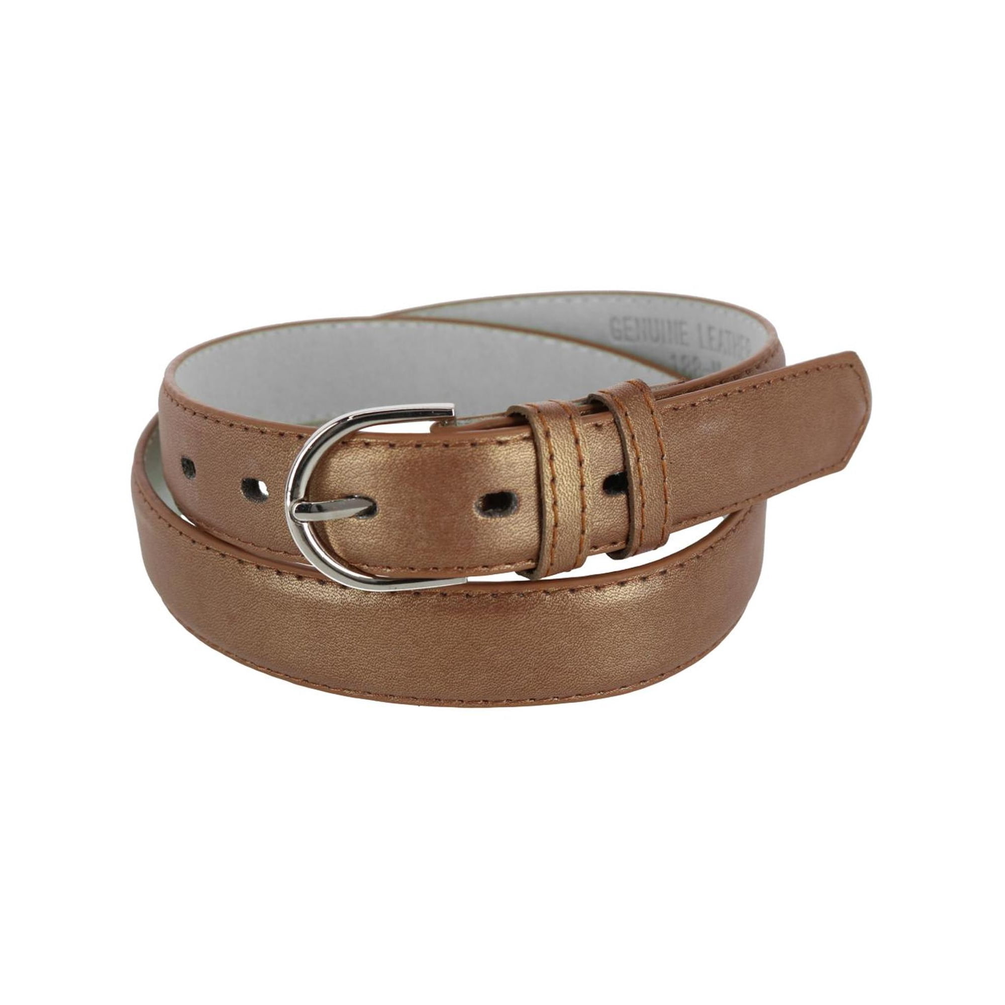 Click here for Ctm Leather 1 1/8 Inch Metallic Dress Belt (Womens... prices