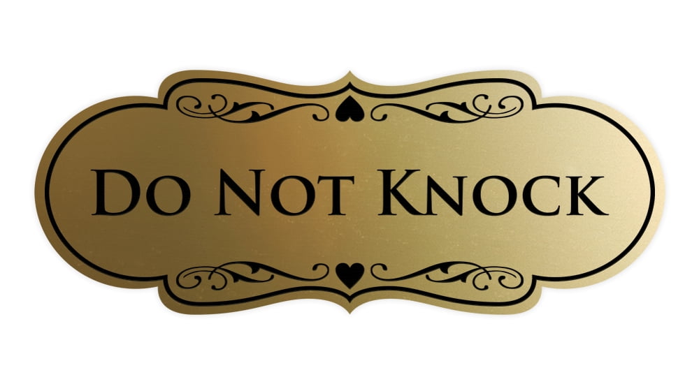 Designer Do Not Knock Sign (Brushed Gold) - Large - Walmart.com