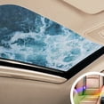 Blue Waves Seaside Window Privacy Film Rainbow Static Cling Stain Glass ...