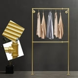 2 Tier Metal Clothing Display Rod Wall Mounted Garment Clothes Display ...