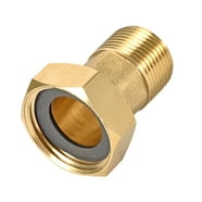 Female Hex Coupling Brass Fitting 2 Pack - Walmart.com