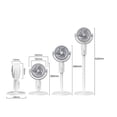 Adjustable Oscillating Air Circulator Fan with Remote Control, Quiet ...