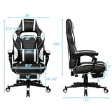 Goplus Ergonomic Massage Gaming Chair with Lumbar Support, Reclining ...