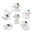 GOOHOCHY 6pcs Mini Cow Figurines Portable Small Statues for Mini Garden ...