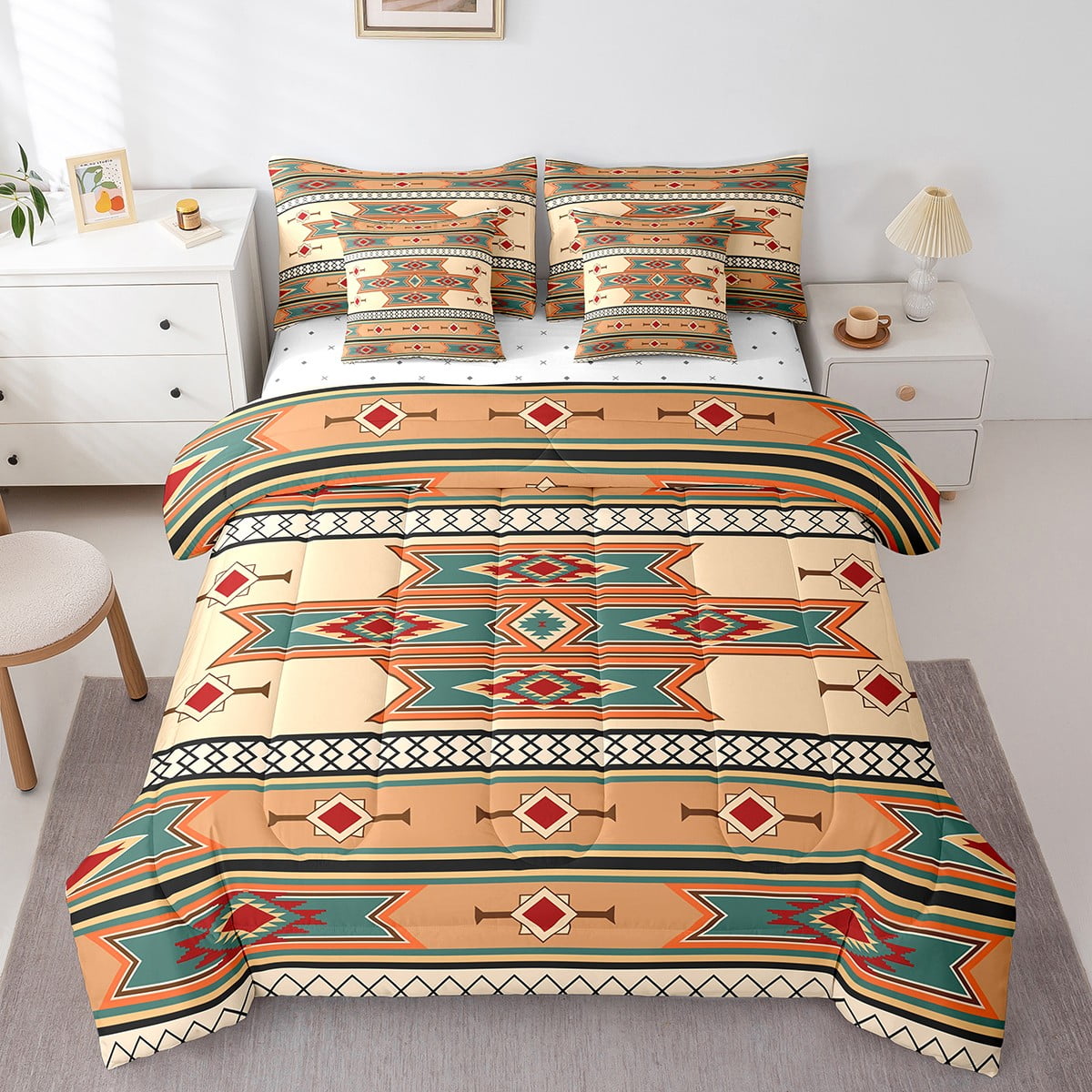 Click here for Yst Exotic 7 Pcs Comforter Set Full Tribal Bedding... prices