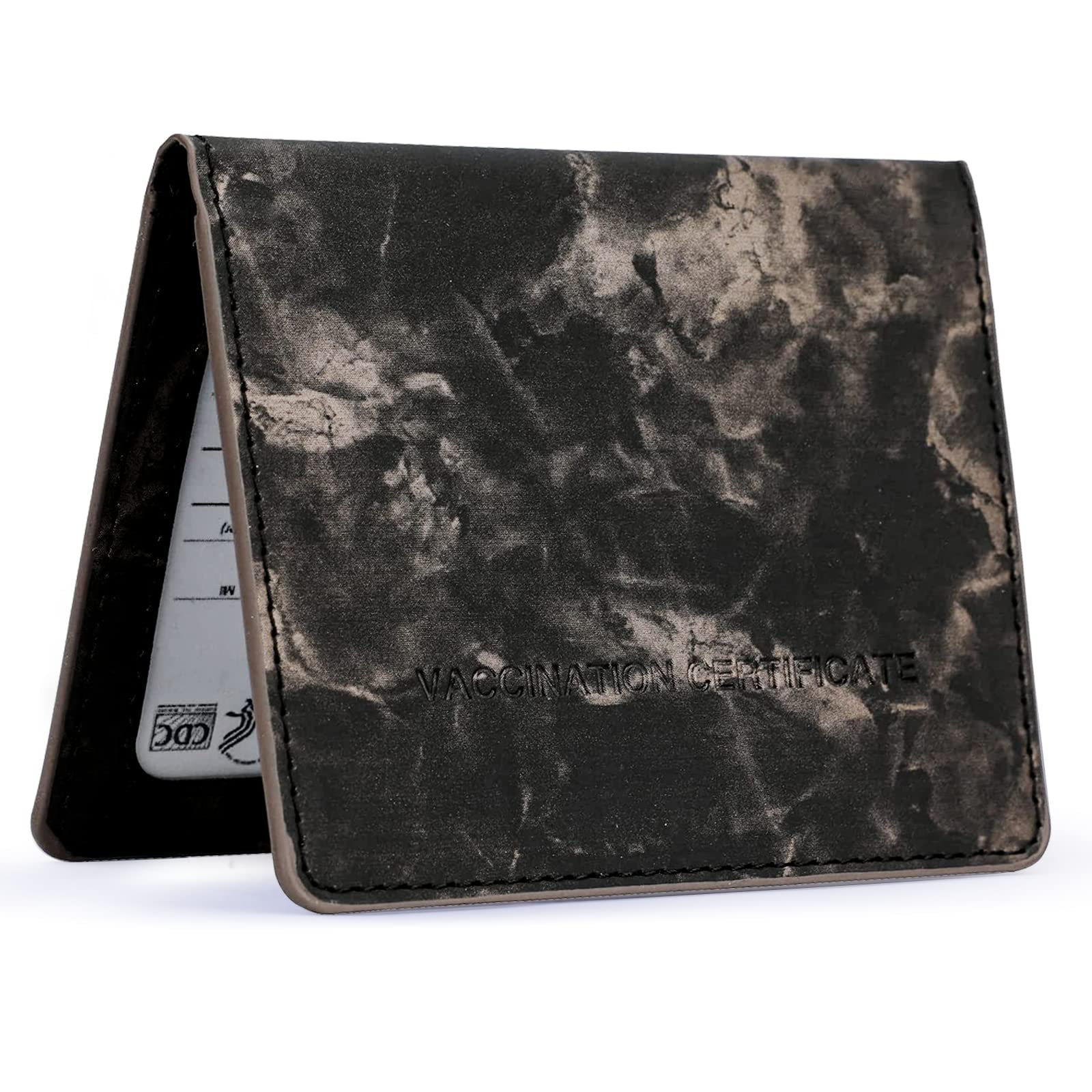 Black PU Leather 4X3 Inch Record Card Holder Cover, Business Card ...