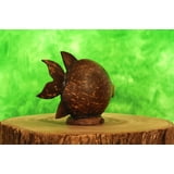 Unique Handmade Coconut Shell Wood Cute Fish Coin Piggy Bank ...