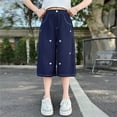 Afdoent Girls Jeans For Cute Embroidery Loose Wide Leg Jeans Pants ...