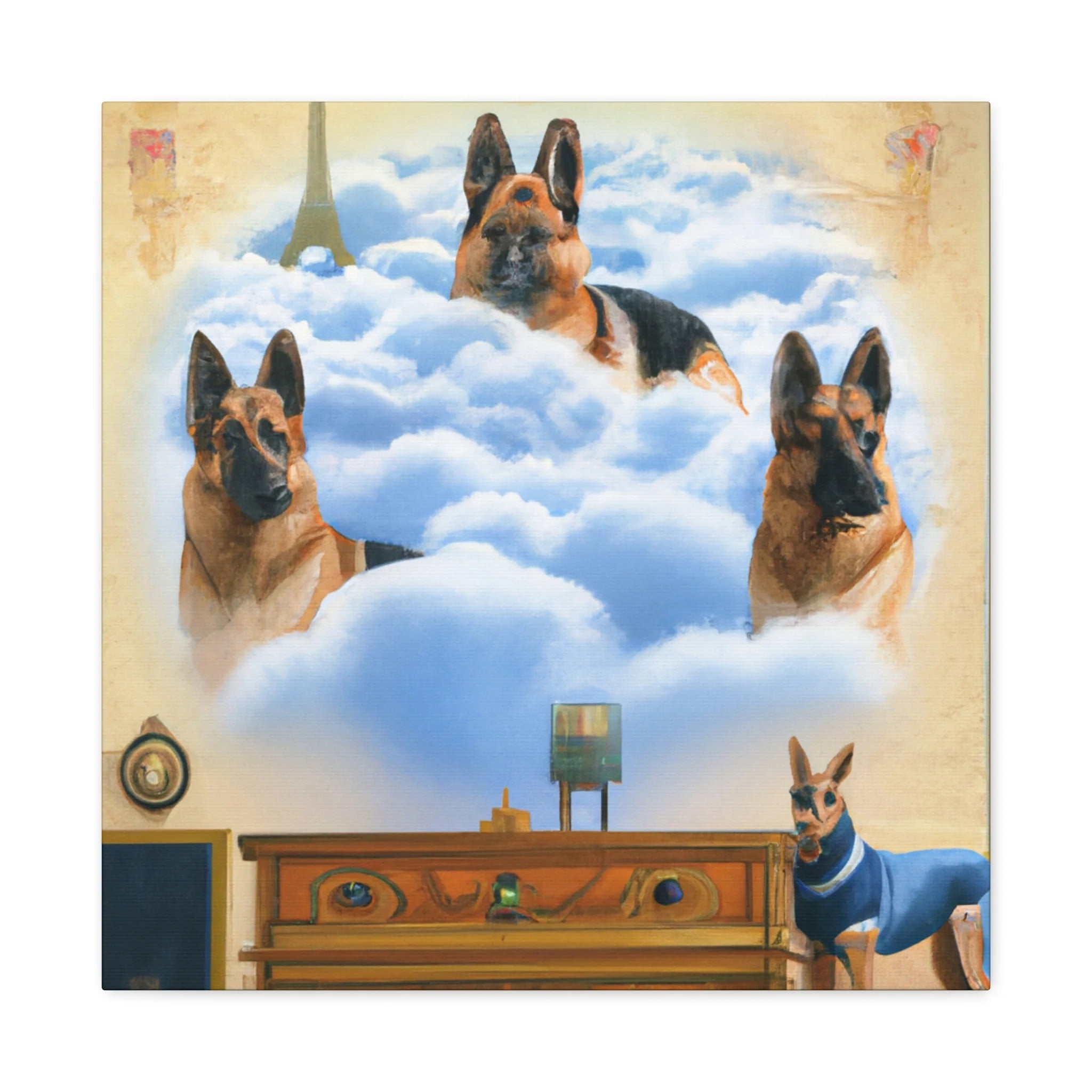 Fierce German Shepherd Guarding - Canvas - Walmart.com