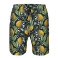Fuzoiu Hand Drawn Citrus Fruits Elegant Lemons Print Men's Beach Shorts ...