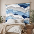 Blue White Ombre Tapestry for Bedroom Wall Hanging Tapestry, Modern ...