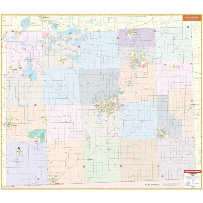 Univarsal 911842114001-60x54-RAB 60 x 54 in. Adrian & Lenawee, Michigan ...