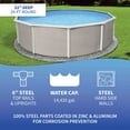 Blue Wave Belize 24-ft Round 52-in Deep Metal Wall Pool with 6-in Top ...