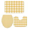 3 Piece Bathroom Rug Set, Pastoral Style Non Slip Bath Mat with Contour ...