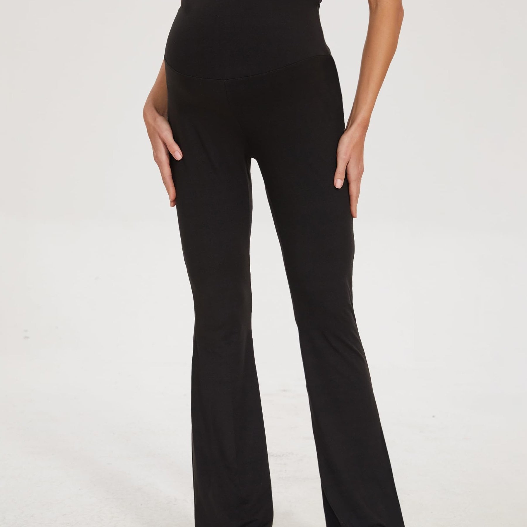 Click here for Dosaele High Waist Wide Leg Flare Maternity Leggin... prices