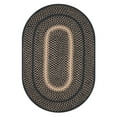 Homespice Manchester Black Primitive Braided Rugs 4x6' Oval, Ideal for ...