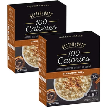 Better Oats 100 Calorie Maple Brown Sugar Oatmeal with Flax Seeds, 10 ...