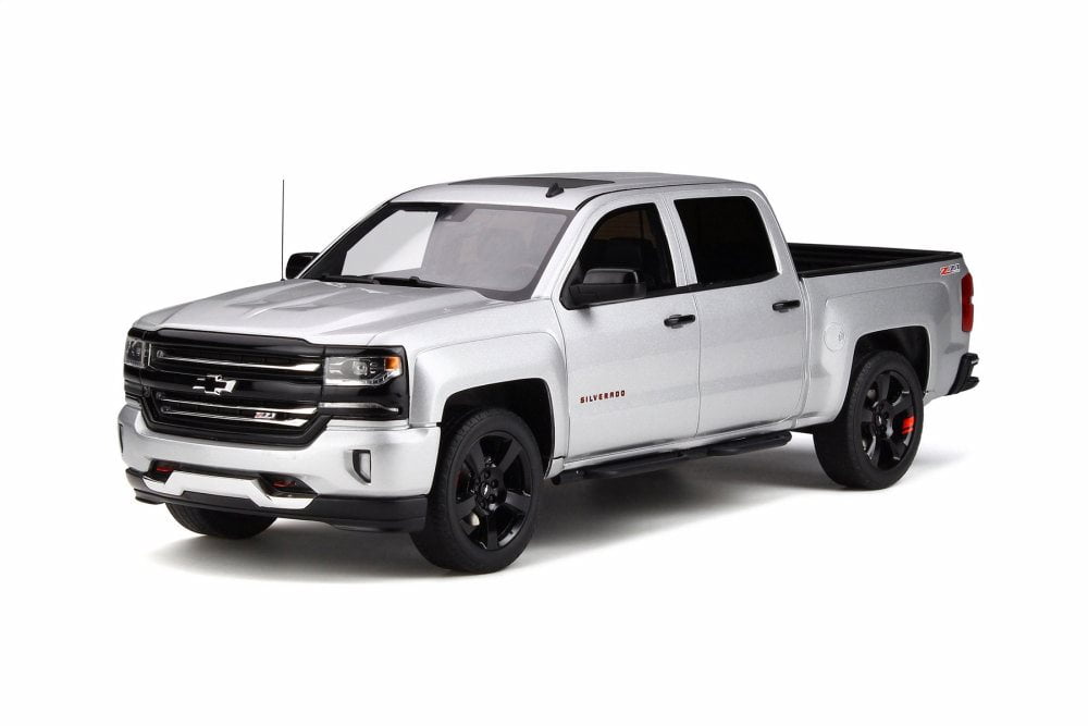 2018 Chevy Silverado Pickup Truck, Silver Ice Metallic - GT Spirit ...