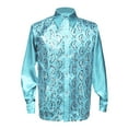 Button Down Shirts for Men Sequins Stage Performance Short Sleeve ...