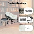 Glory Patio Modern Papasan Rocking Chair with Side Table Set, Thick ...